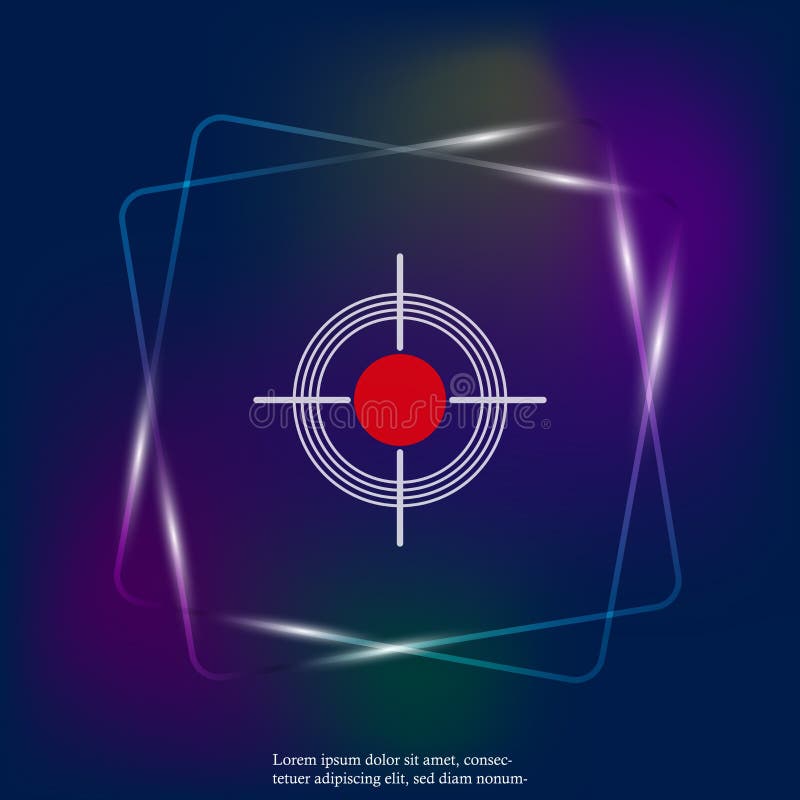 Target Vector Neon Light Icon. Vector Symbol of the Target Stock Vector ...