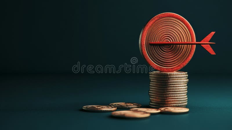 The Target Was Reached with Financial Growth Illustrated by Bars and ...