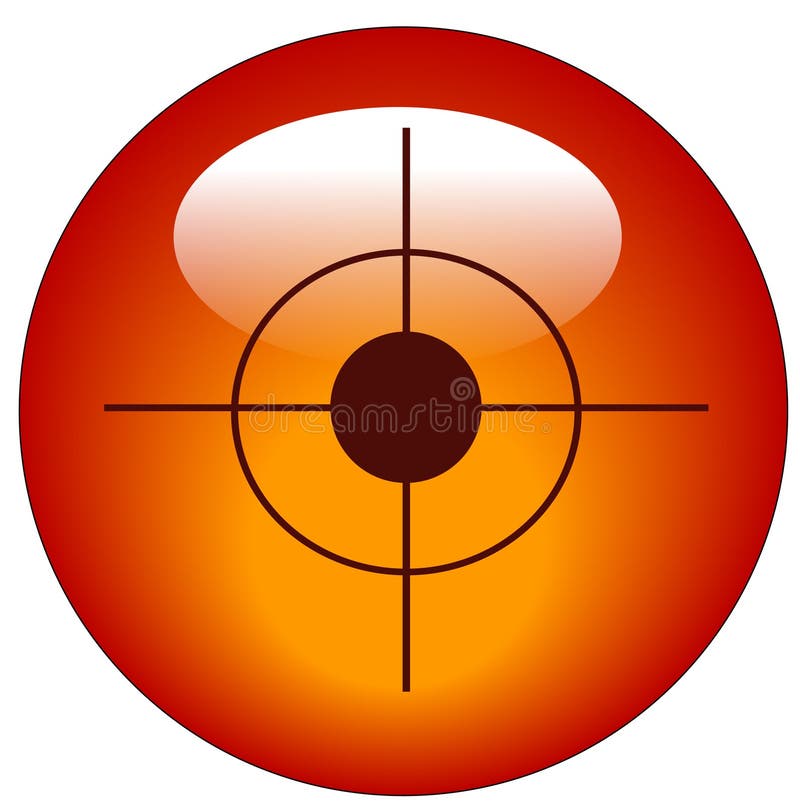 Target web icon or button stock vector. Illustration of target - 5045650