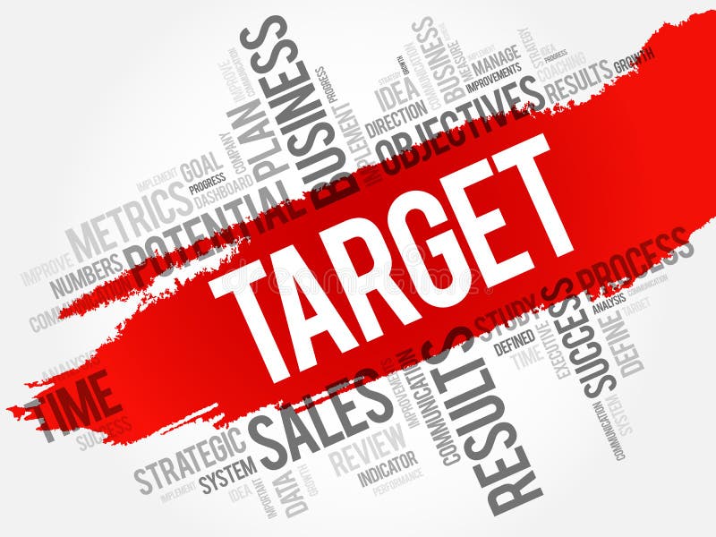 TARGET word cloud collage stock illustration. Illustration of ...
