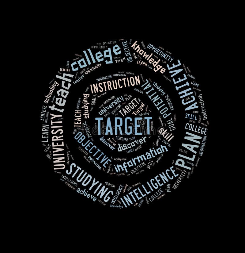 Target word cloud stock illustration. Illustration of strategy - 97020651