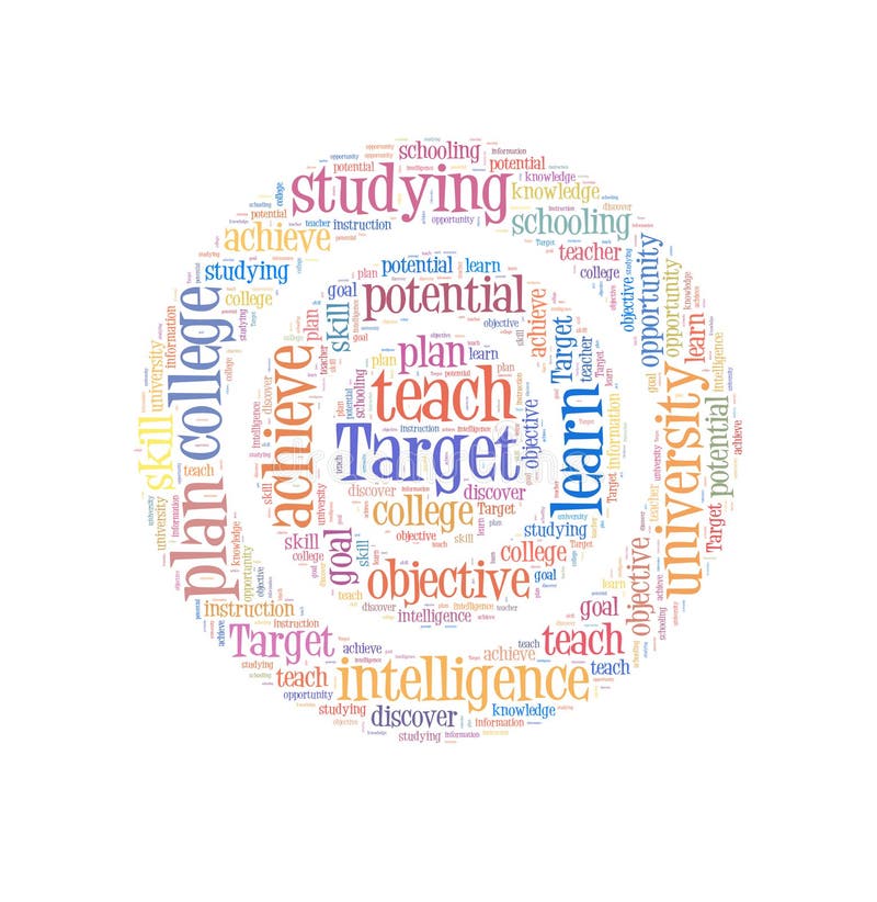 TARGET word cloud collage stock illustration. Illustration of ...