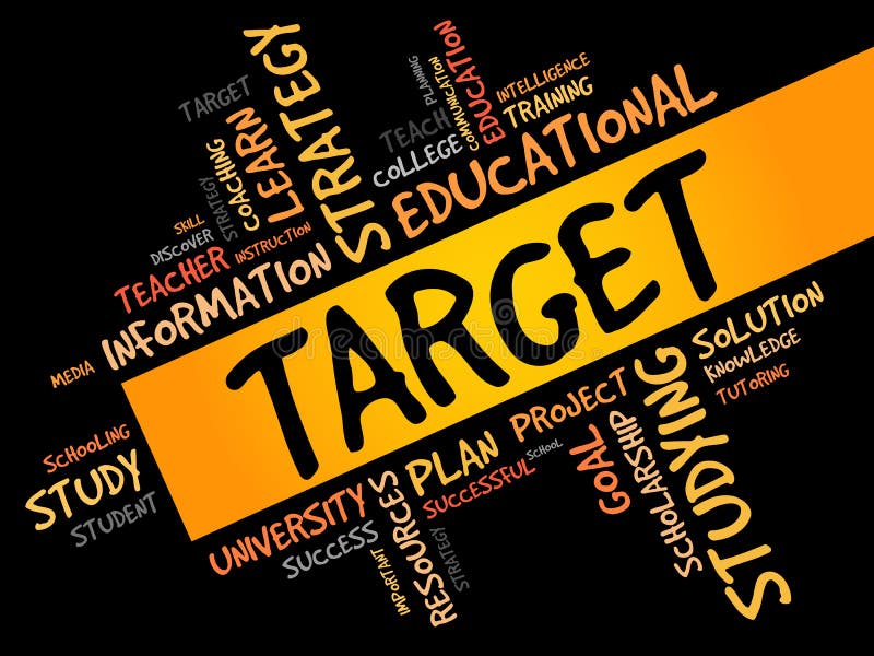 TARGET word cloud stock illustration. Illustration of opportunity ...