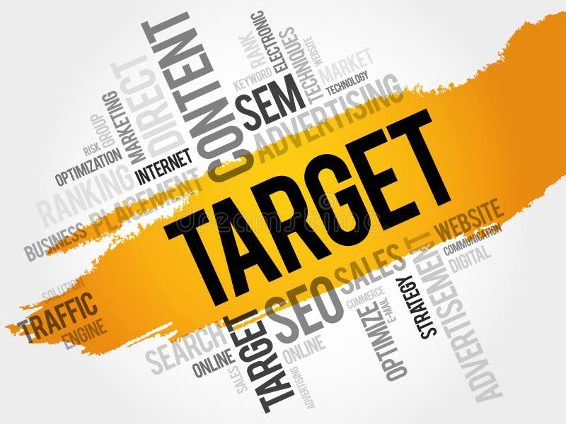TARGET word cloud stock illustration. Illustration of opportunity ...