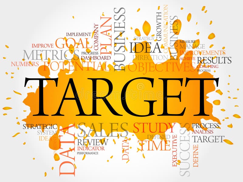 Target word cloud stock illustration. Illustration of perfect - 200900705