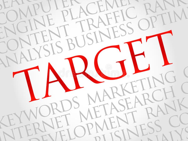 TARGET word cloud stock illustration. Illustration of perfection ...
