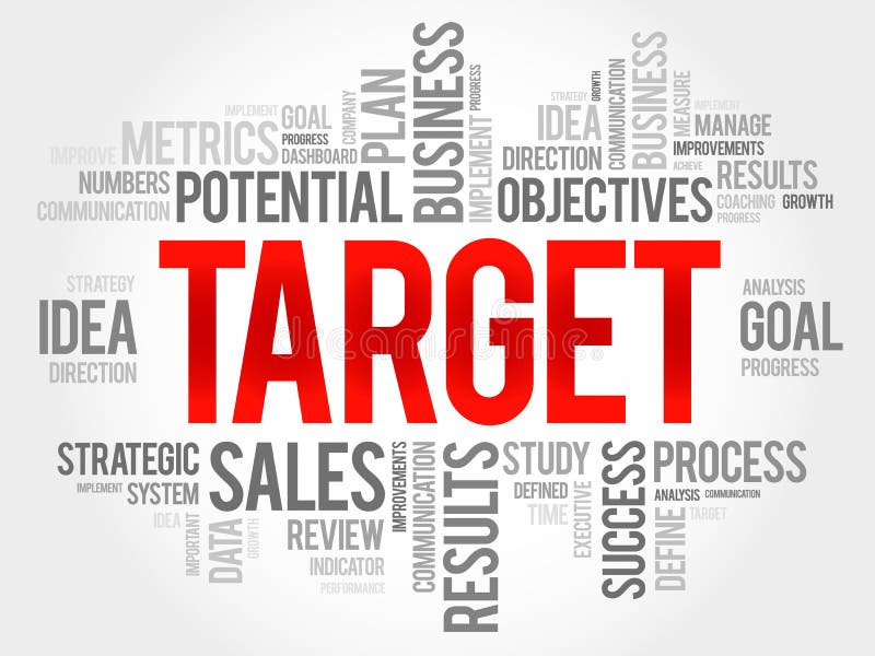 TARGET word cloud collage stock illustration. Illustration of ...