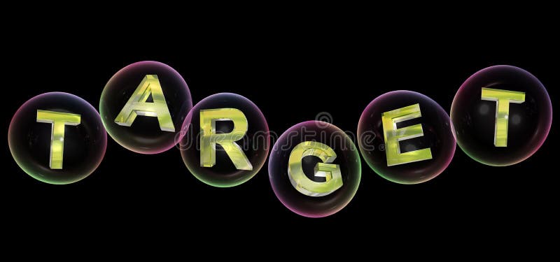 TARGET word cloud collage stock illustration. Illustration of ...