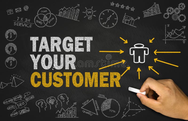Target Your Customer Concept Stock Photo - Image of blackboard, sale ...