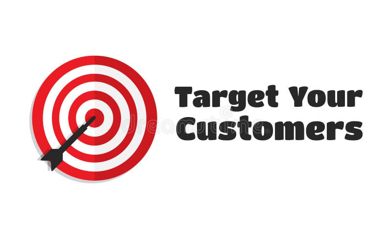 Target Your Customers Aim Icon Stock Vector - Illustration of customers ...