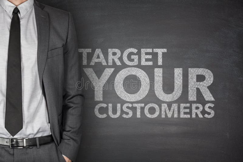 Target Your Customers on Blackboard Stock Image - Image of beginner ...