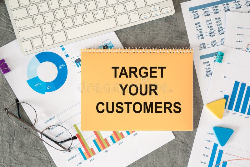 TARGET YOUR CUSTOMERS stock photo. Image of competition - 42707762
