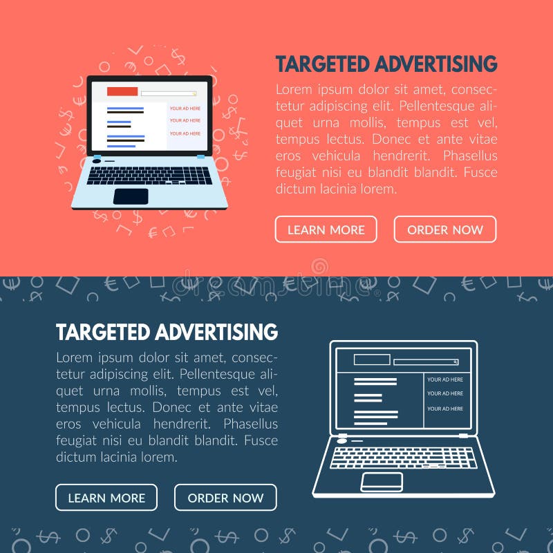 Targeted Advertisement Banner Template for Websites in Vecto Stock ...