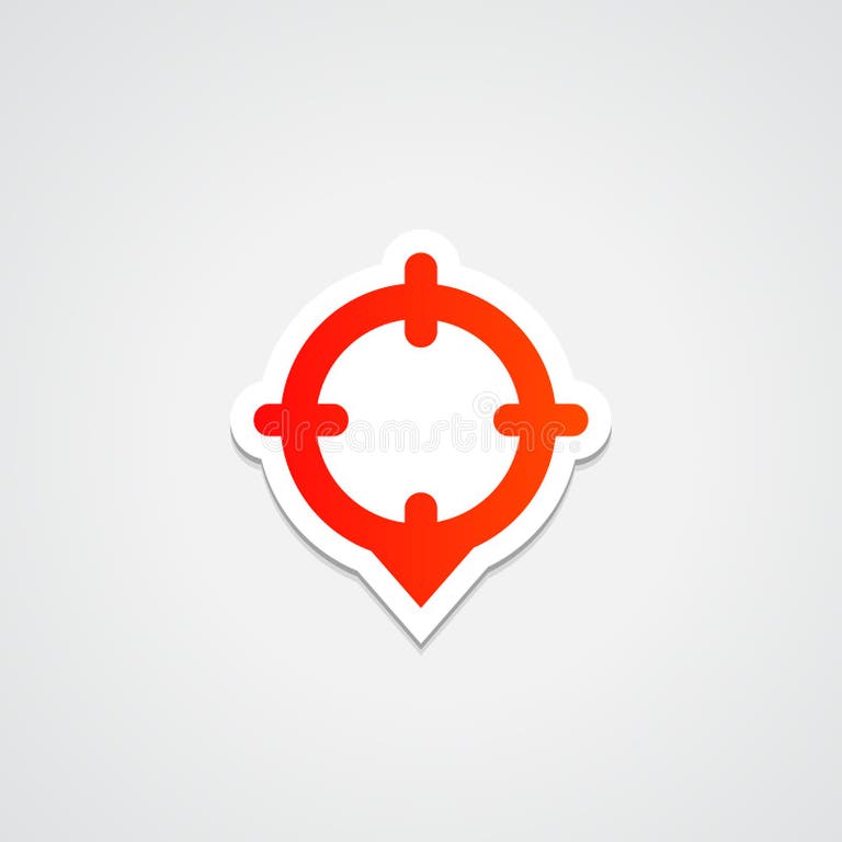 Targeted Area Sticker stock illustration. Illustration of icon - 115820153