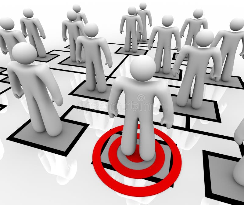 Targeted Employee in Organizational Chart Stock Illustration ...