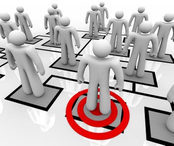 Targeted Employee in Organizational Chart Stock Illustration ...