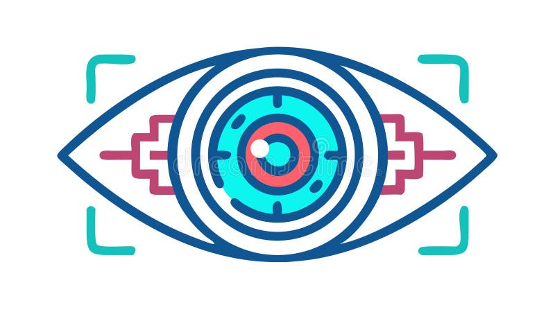 Targeted Eye Focus, Precision Vision, Digital Accuracy, Vector Design ...