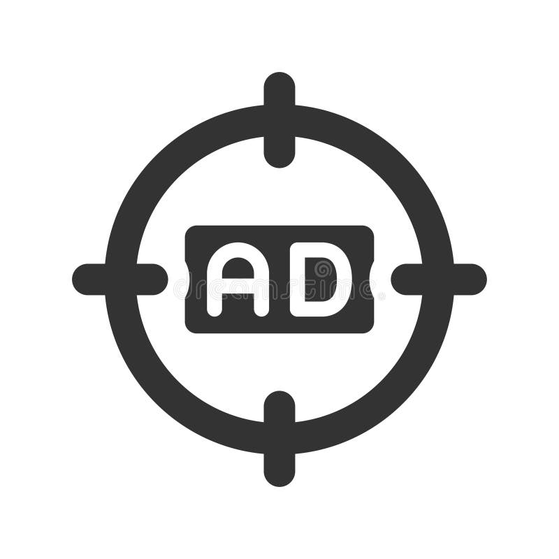 Targeting ads icon stock vector. Illustration of designed - 272985266