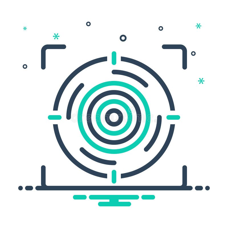 Mix Icon for Targeting, Accuracy and Target Stock Illustration ...