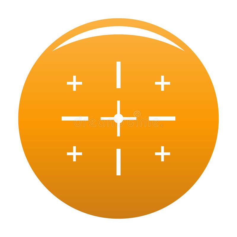 Targeting Icon Vector Orange Stock Vector - Illustration of center ...
