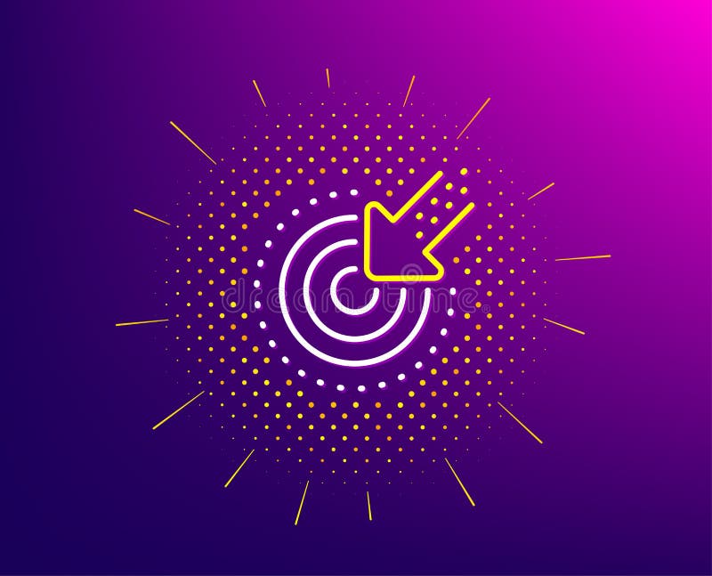 Targeting Line Icon. Result Arrow Sign. Traffic Management. Vector ...