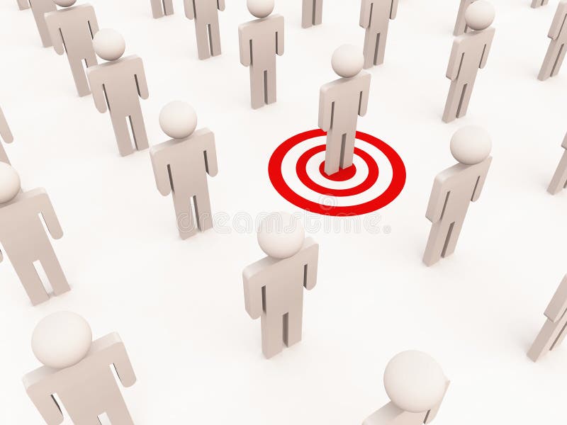 One Targeted Laptop Computer User Customer Person Stock Illustration ...