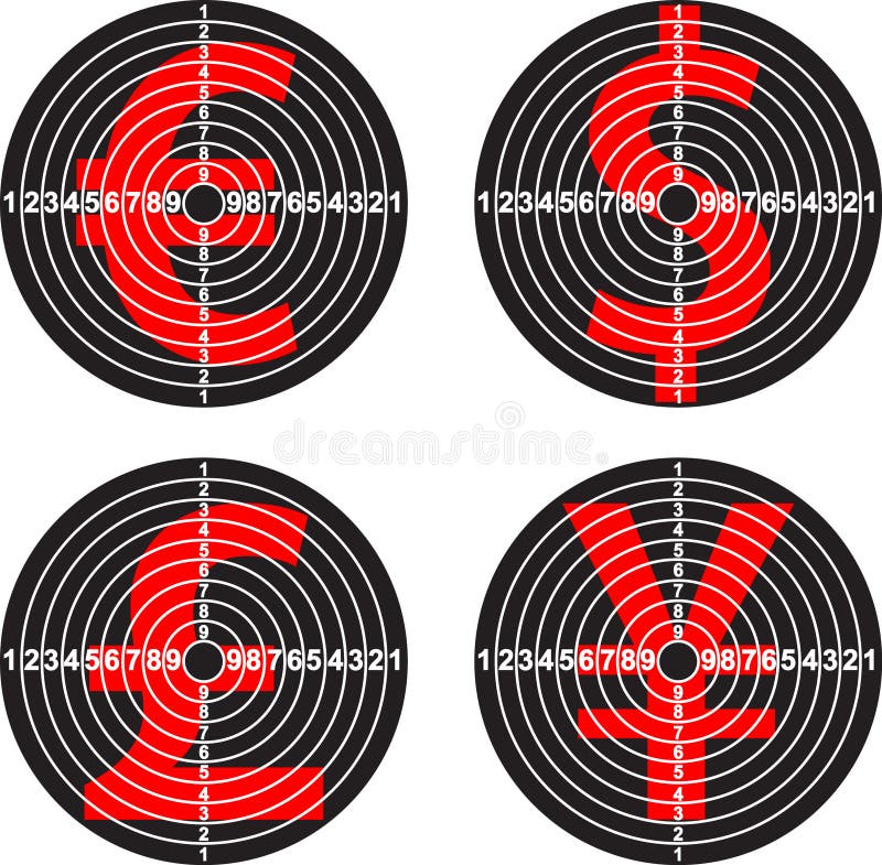 Love heart riffle target stock vector. Illustration of silhouette ...