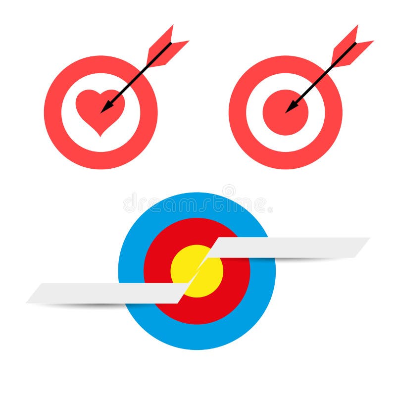 Targets and Arrows. Target and Blank Text Banners. Vector Design ...