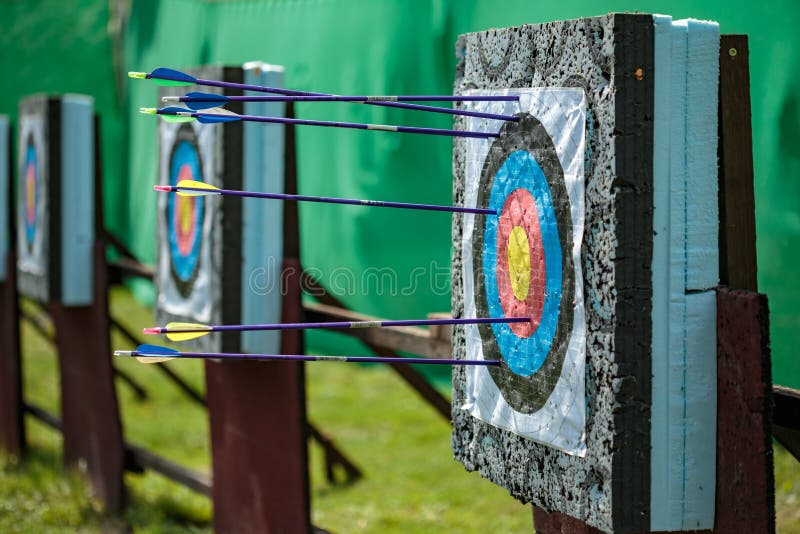Targets at a Bow Shooting Range Stock Photo - Image of range, target ...