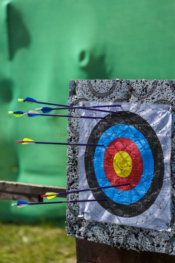 Targets at a Bow Shooting Range Stock Photo - Image of shot, sport ...