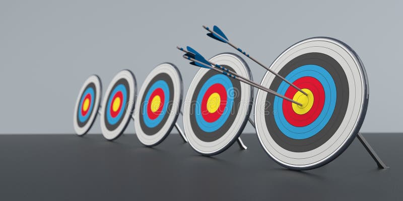 5 Targets Bullseye stock illustration. Illustration of study - 148853207