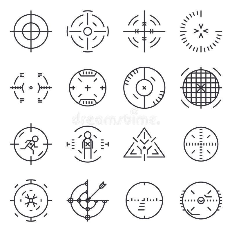 Targets collection stock vector. Illustration of cross - 53386597
