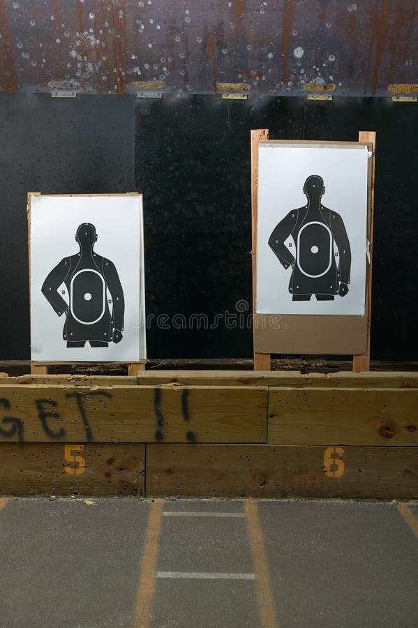 Targets at an Indoor Shooting Range Stock Photo - Image of inside ...