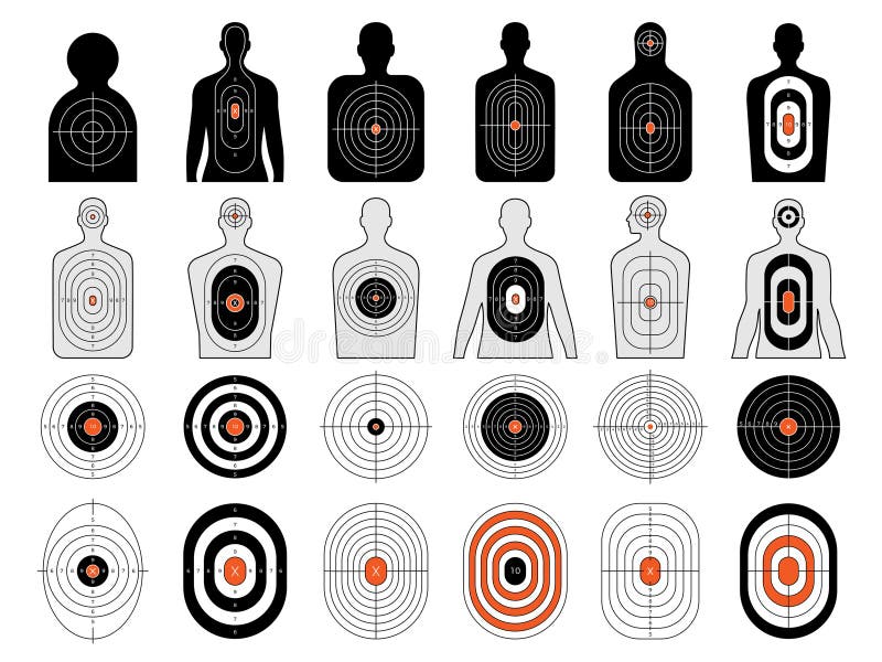 Shooting Range Target Template Vector Stock Illustrations – 648 ...