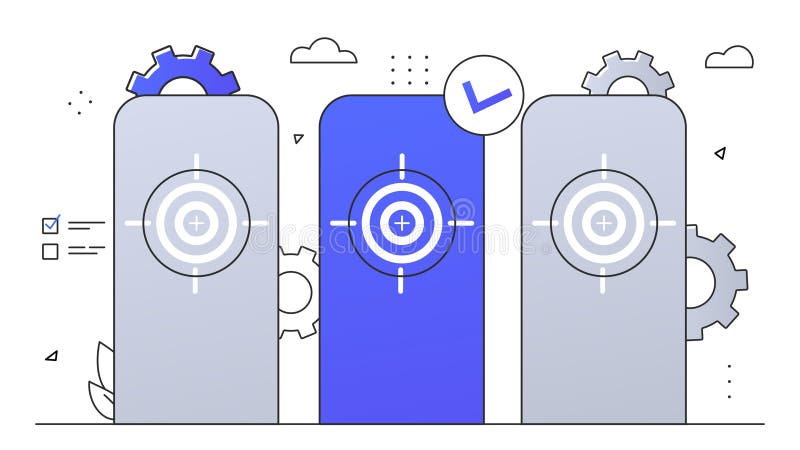 Targets for Shooting Vector Set Stock Vector - Illustration of goal ...