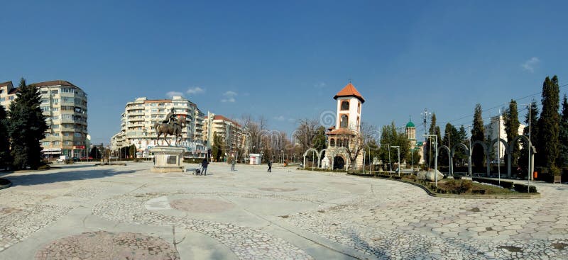 Panorama of Targoviste City of Romania Stock Photo - Image of chindia ...