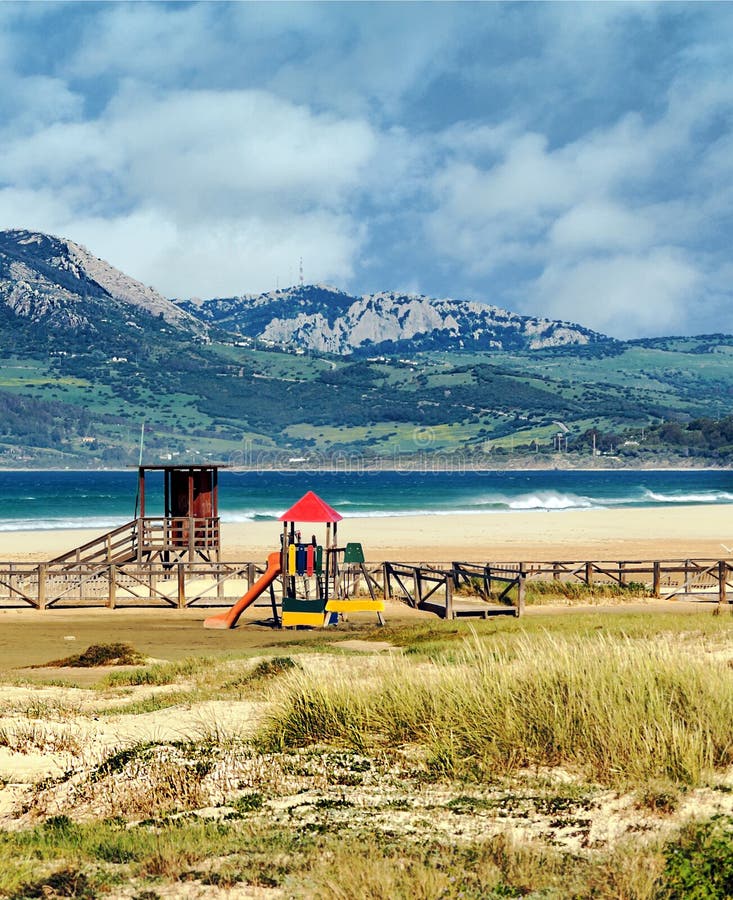 Tarifa beach stock image. Image of andalusia, spanish - 207313483