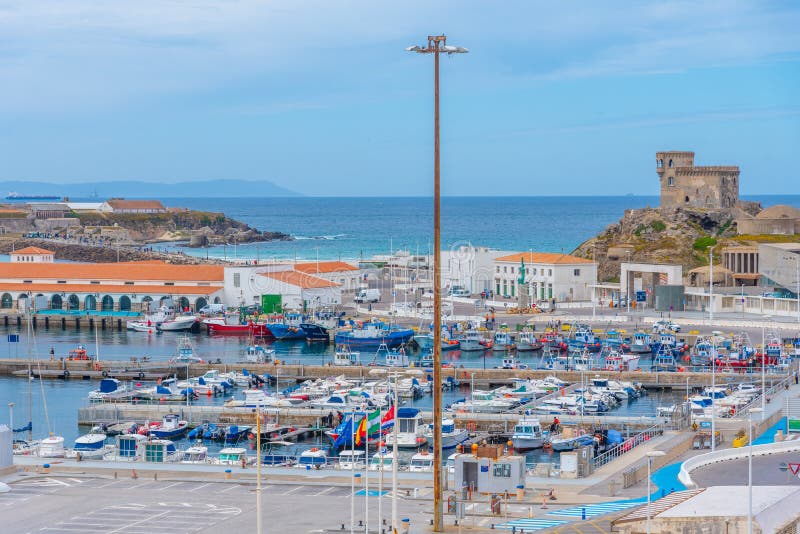 Tarifa, Spain, May 23, 2021: Aerial View of Port in Tarifa, Spai ...