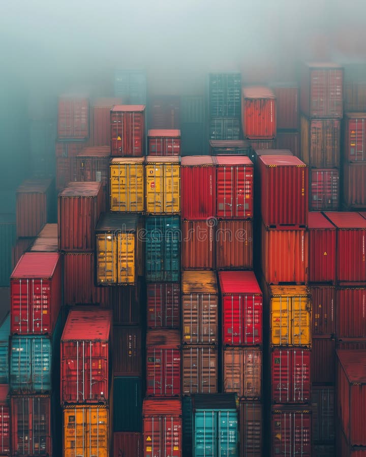 Tariffs Create a Towering Wall of Trade Barriers in a Shipping Yard ...