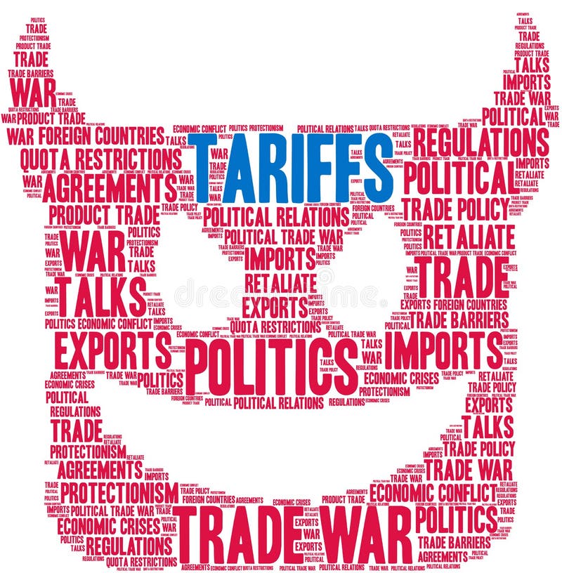 Tariffs Word Cloud stock vector. Illustration of foreign - 127478442