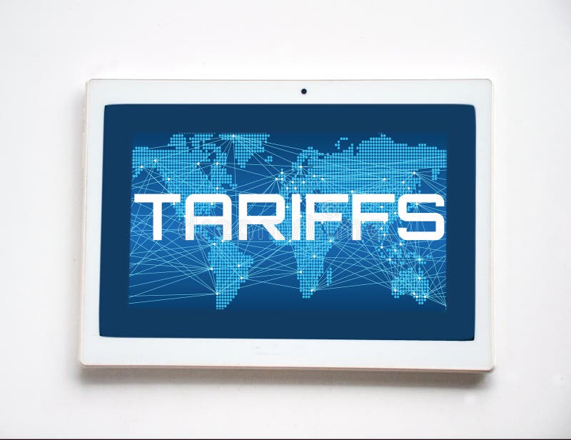 Tariffs stock photo. Image of font, economic, duty, computer - 366124634