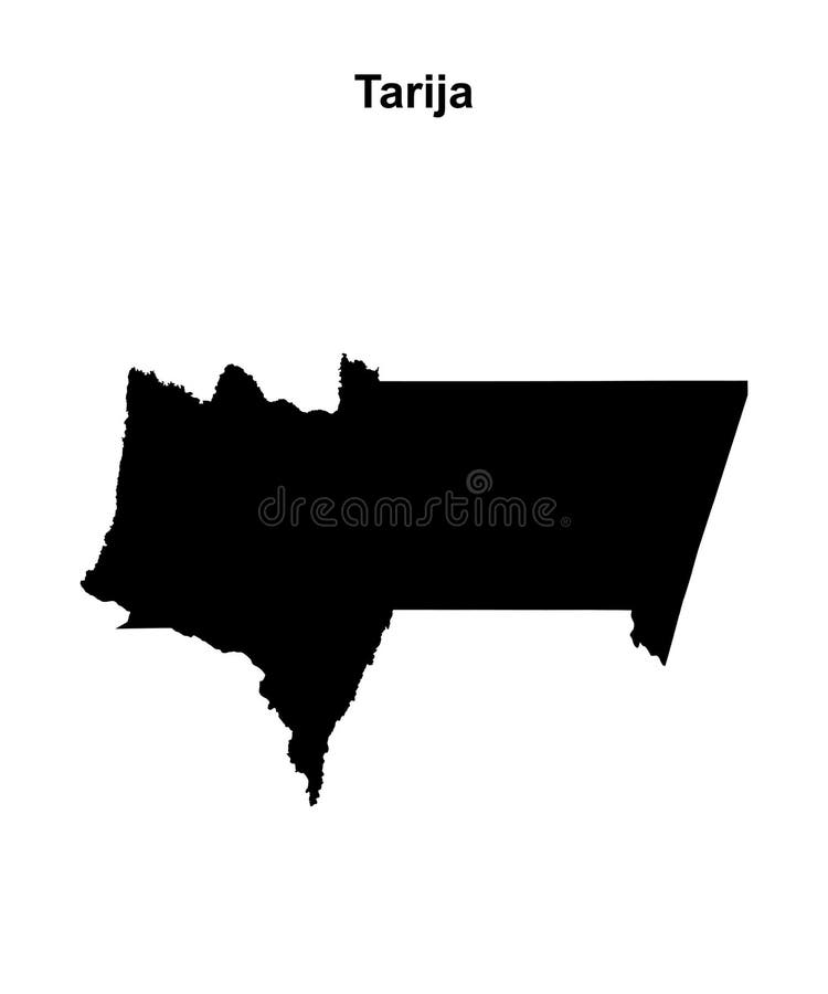 Tarija outline map stock vector. Illustration of contour - 360402507