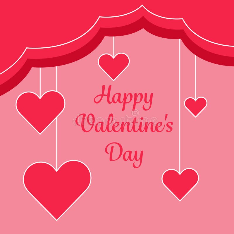 Tarjeta De Felicitación Cuadrada Feliz De San Valentín Tarjeta De