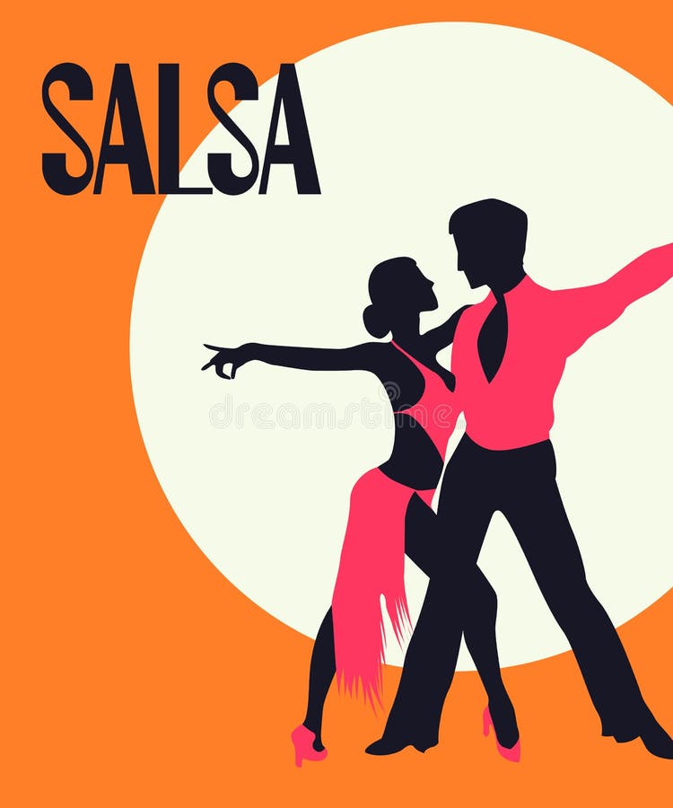 Tarjeta De Los Bailarines De La Salsa Ilustración del Vector ...