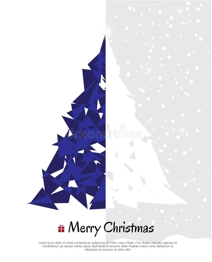 Tarjeta De Navidad Abstracta Con Los Elementos Modernos Ilustración del ...