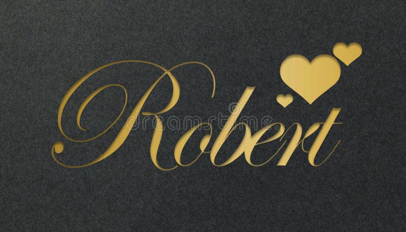 Robert Name Card: Golden Shining Elegance Stock de ilustración ...