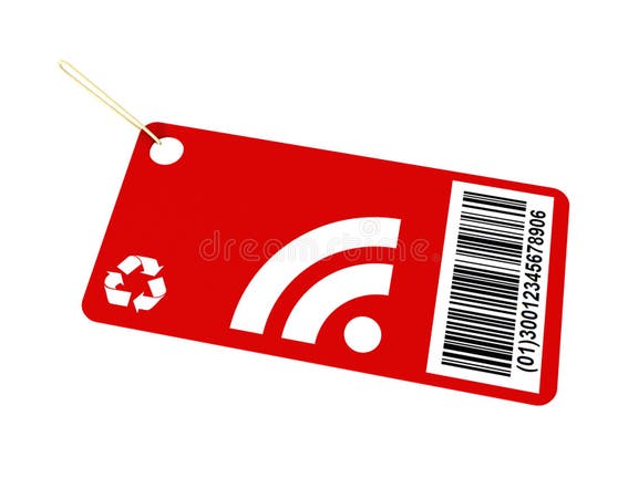 Tarjeta De RSS Con Código Del Bara Stock de ilustración - Ilustración ...