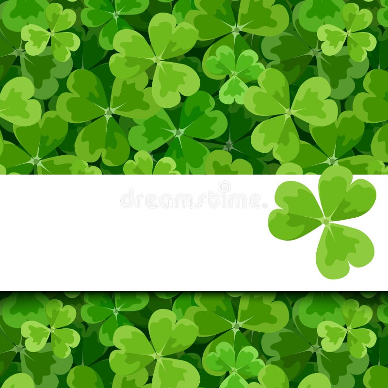 Tarjeta Del Vector Del Día De St Patrick Con El Trébol Ilustración del ...