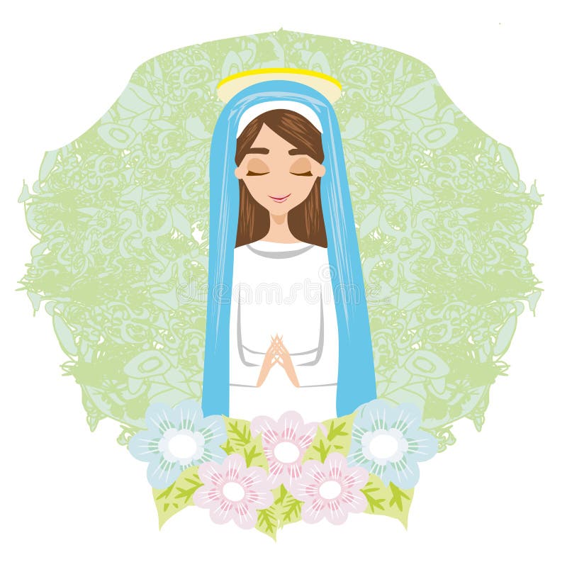 Tarjeta santa de Maria ilustración del vector. Ilustración de ...