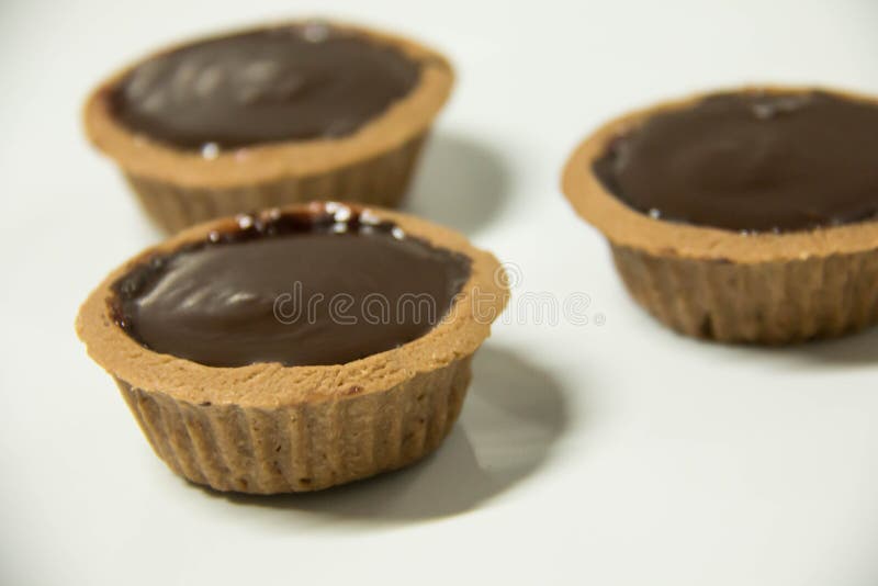 Tarlette with Chocolate and Creme Stock Photo - Image of recipe, fresh ...